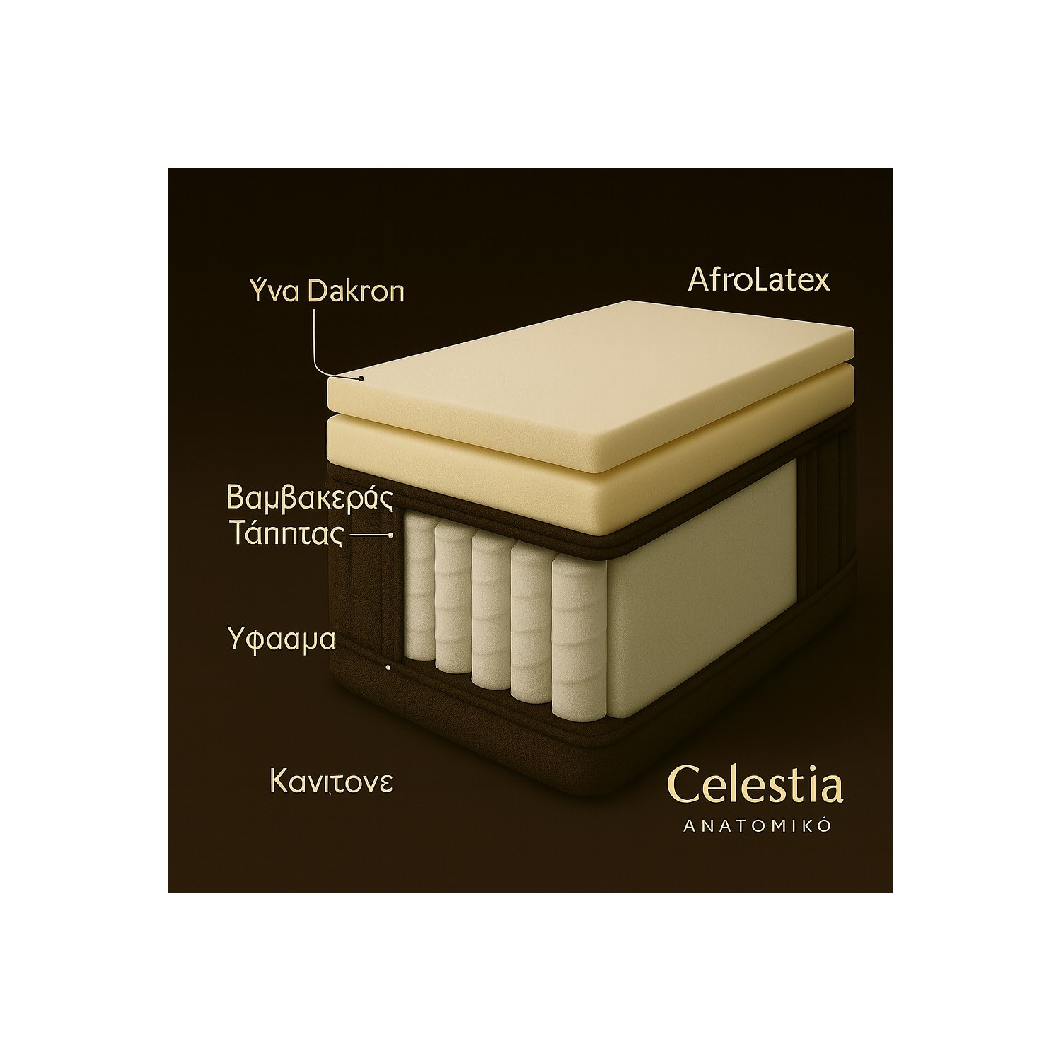 ΑΝΑΤΟΜΙΚΟ ΣΤΡΩΜΑ CELESTIA SLEEP STROM 25CM Διαστάσεις 80Χ200